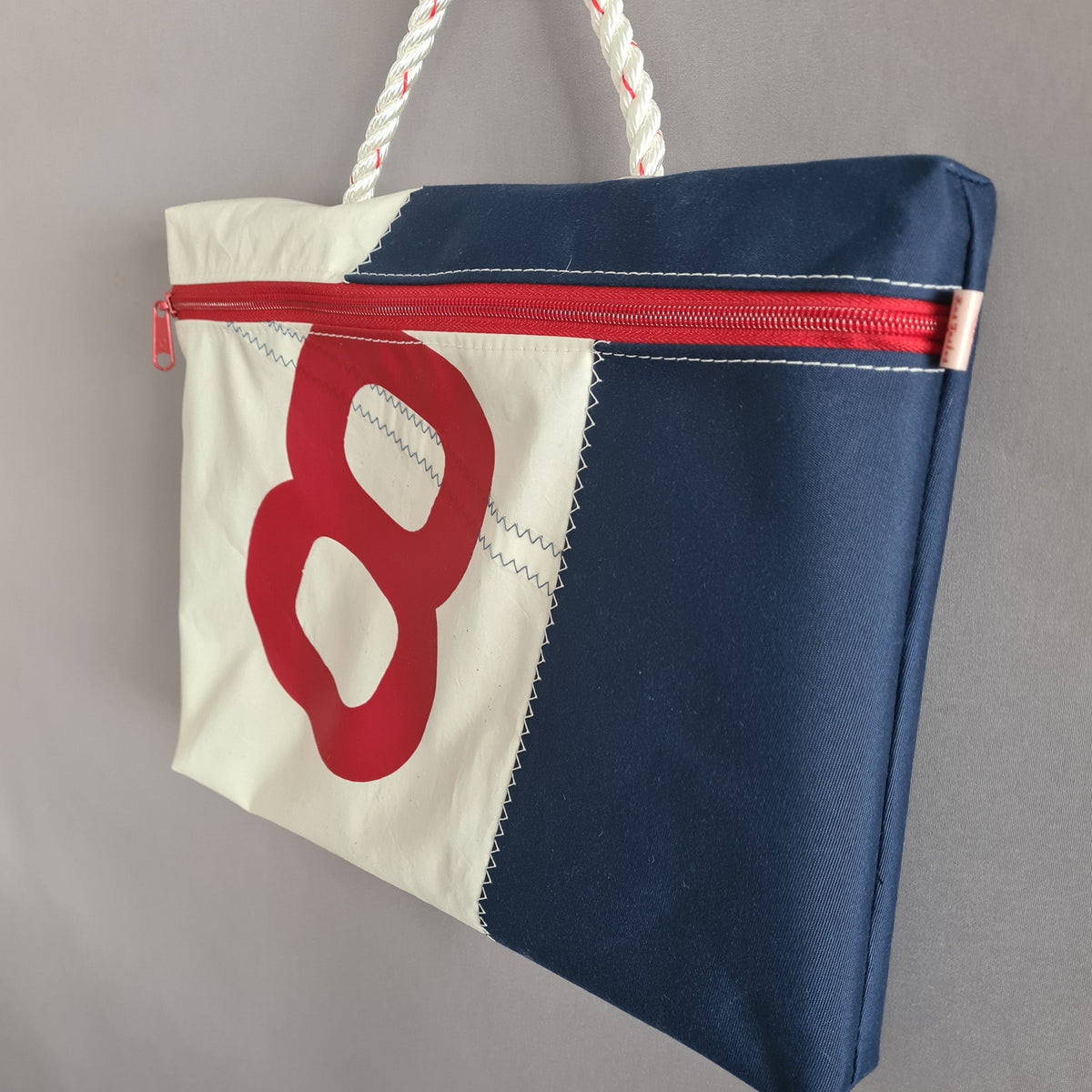 Cartable Navy - voile bateau recyclée - fabriqué en France - éthique et ...