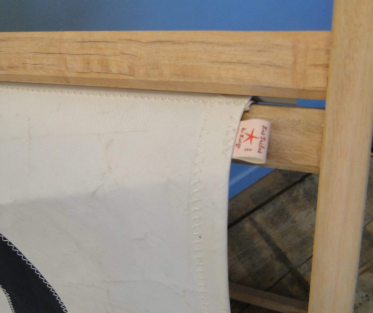 Wooden deckchair and recycled sail - Les Toiles du Large